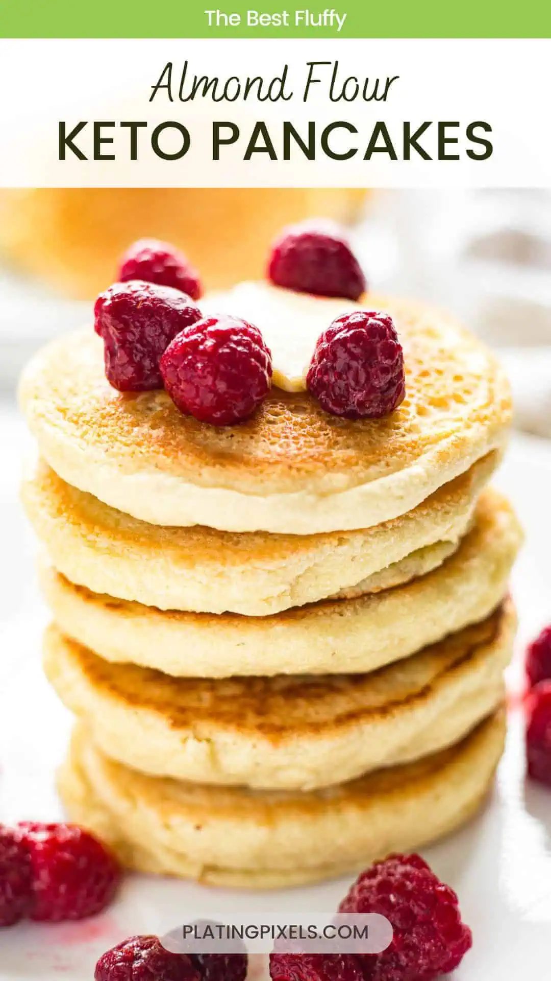 Keto Pancakes with Almond Flour (Moist and Fluffy) | 2 Net Carbs - Plating Pixels