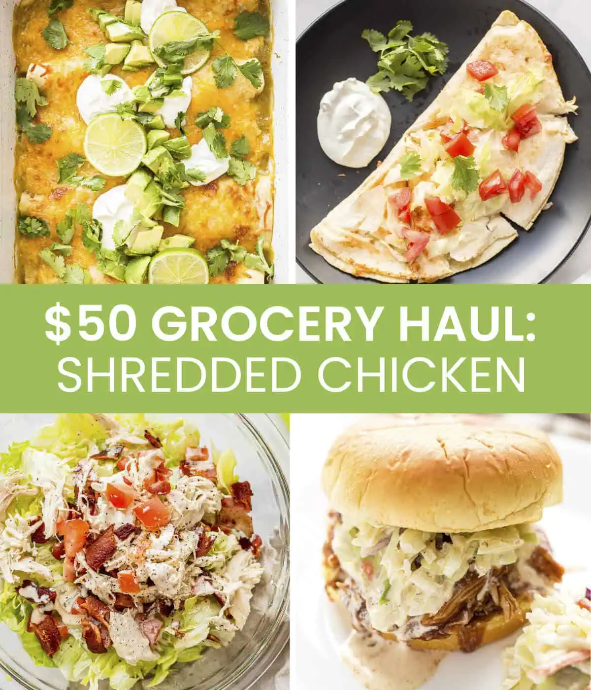 $50 Grocery Haul: 4 Recipes From One Batch of Shredded Chicken Breast ...