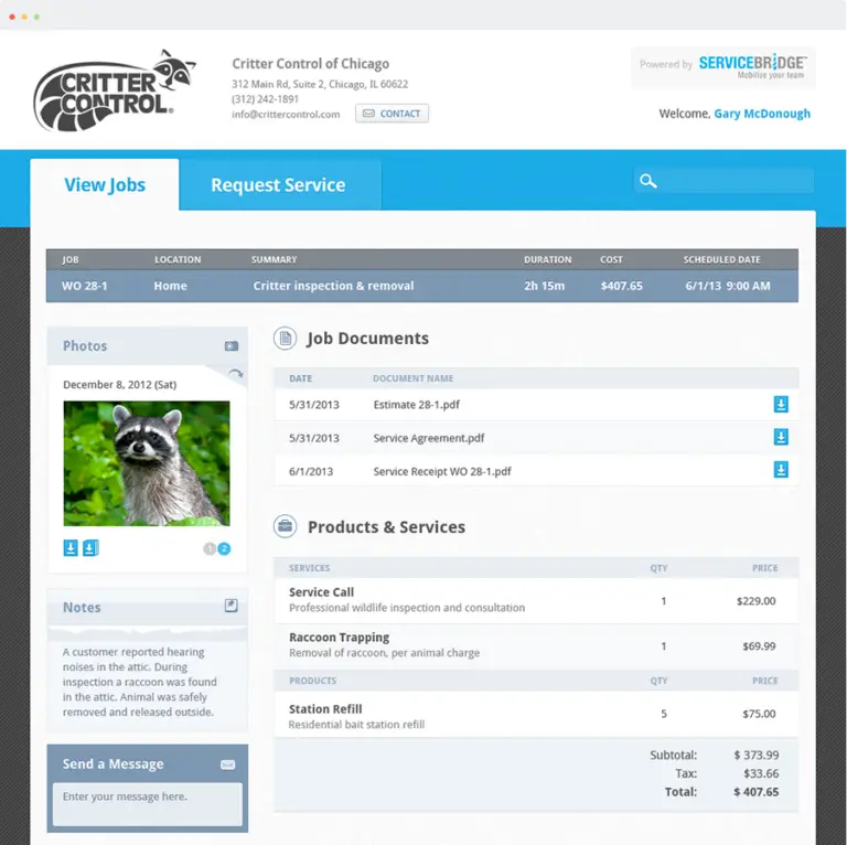 Data & Workflow Management | ServiceBridge Features
