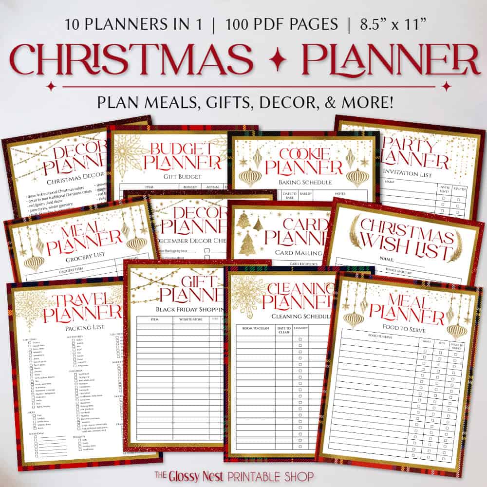 {Free Printable!} Christmas Meal Planner Printable to Prep a Feast