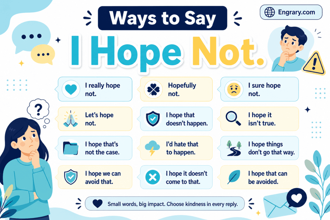 62 I Hope Not Alternatives for Replies, Texts, and Conversations • Engrary