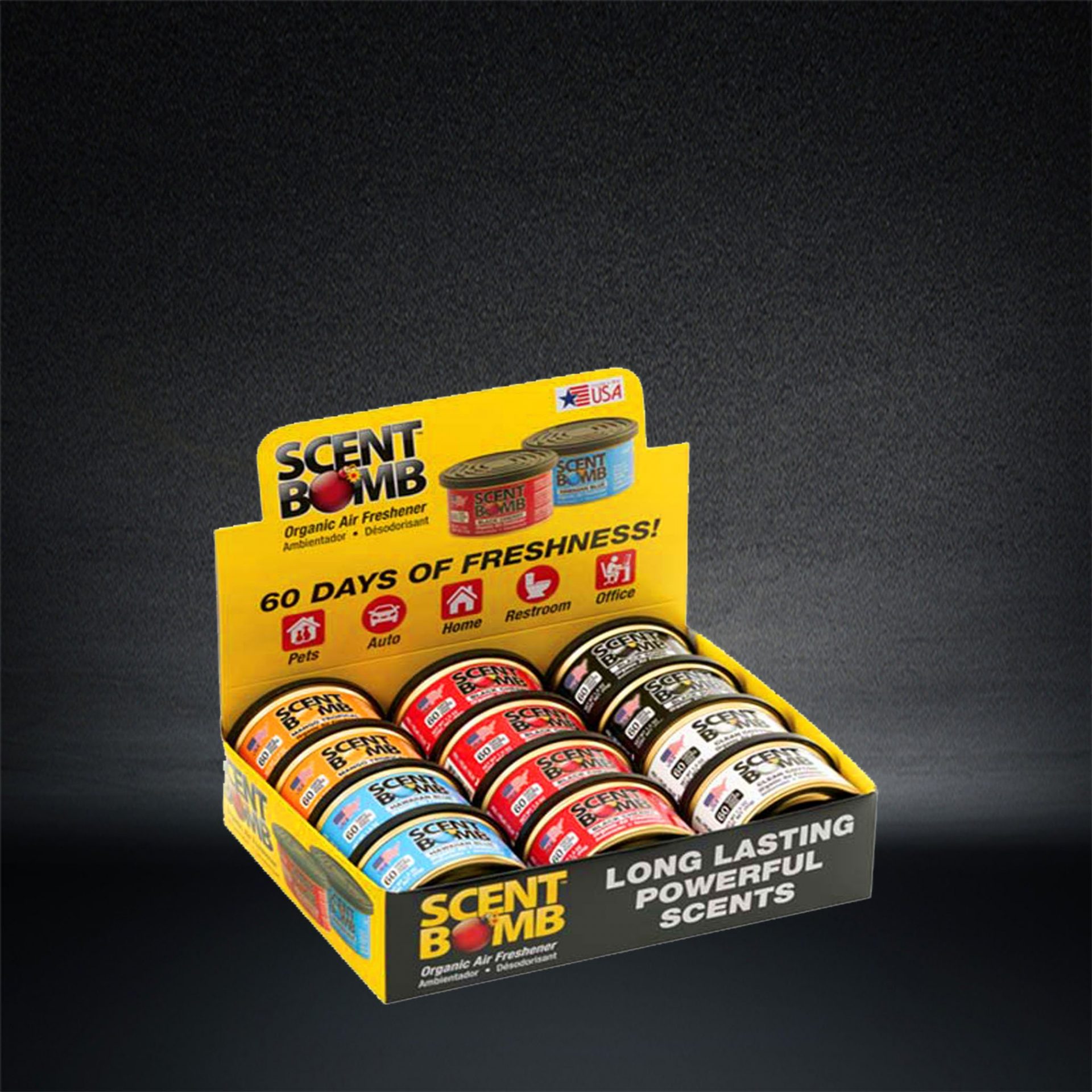 Scent Bomb Can 12's Display - SmokeVape.ca