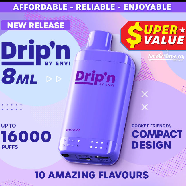Envi Drip'n 28K EVO Series - 5pcs Display - SmokeVape.ca
