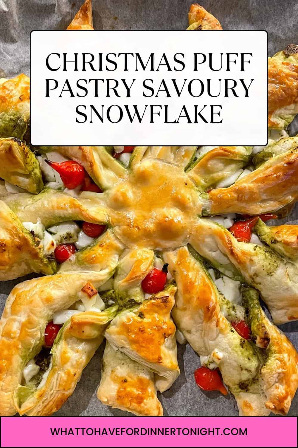 Christmas Puff Pastry Savoury Snowflake