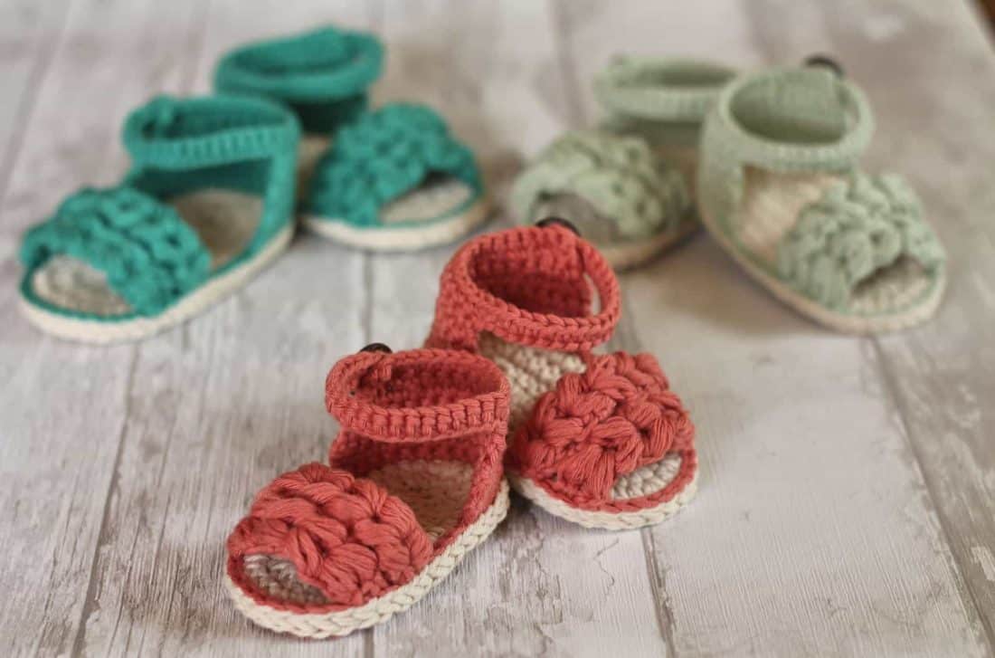 Adorable Crochet Baby Sandals Patterns To Make | Frugal Farm Wife