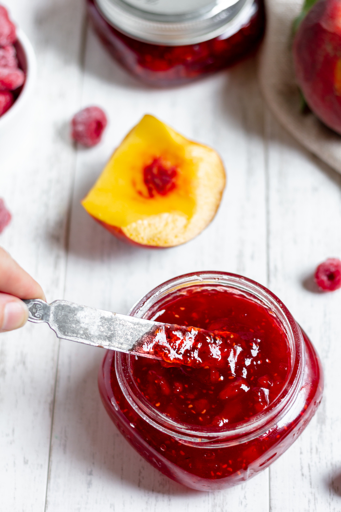 Delicious Raspberry Peach Jam Recipe | Frugal Farm Wife