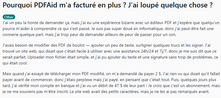 PDFaid : l’outil gratuit qui vous coûte (très) cher | Likeo