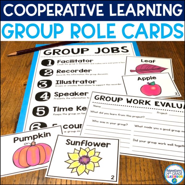 Cooperative Learning Group Role Cards - Adventures of a 4th Grade Classroom