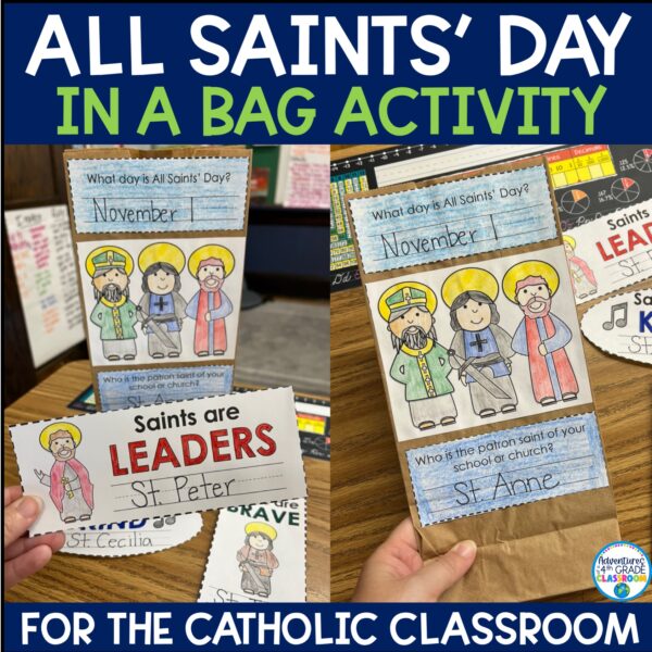 All Saints' Day Catholic Coloring and Tracing Craft Activity ...