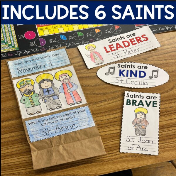 All Saints' Day Catholic Coloring and Tracing Craft Activity ...