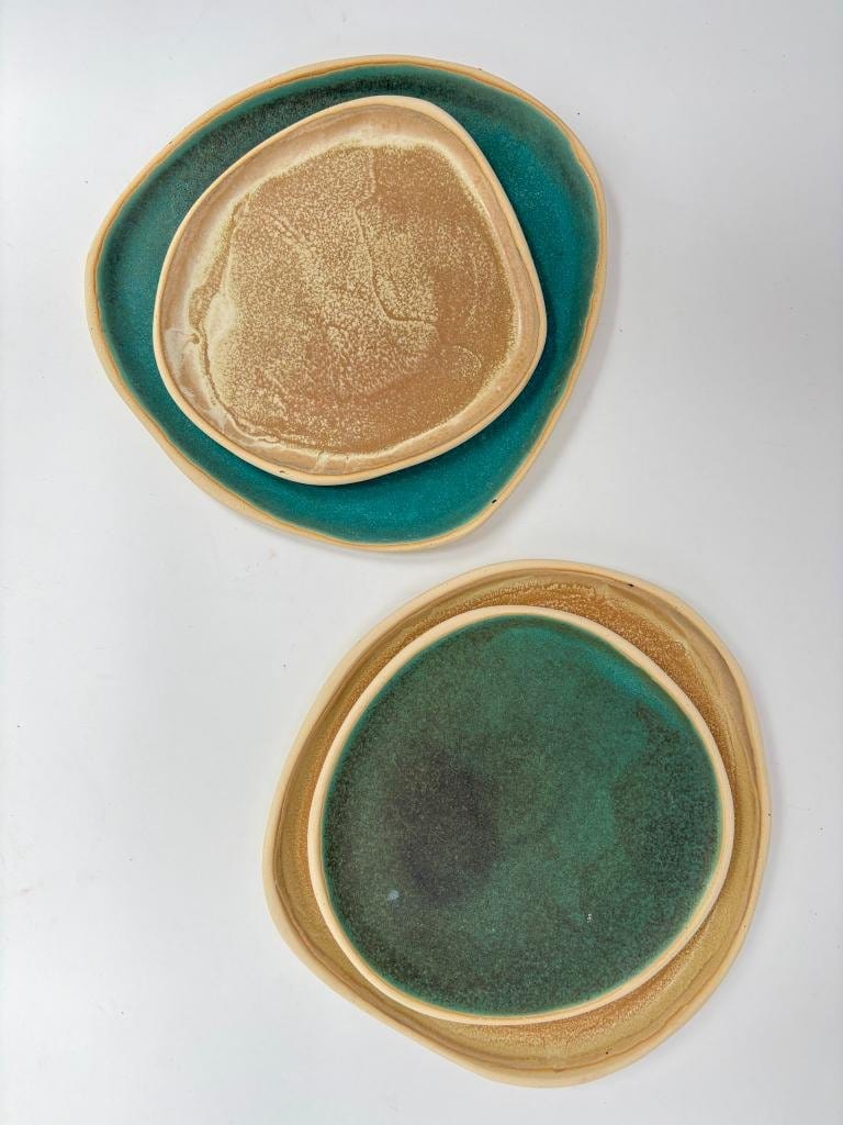 Handmade Stoneware Plates | Organic Shape Plates