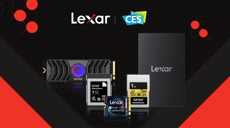 Lexar เตรียมจัดแสดงผลิตภัณฑ์ กลุ่มอุปกรณ์ถ่ายภาพและเกมมิ่งระดับมืออาชีพในงาน CES 2024