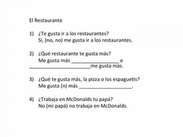 Present Tense, 8 Station Activity in Spanish El tiempo presente