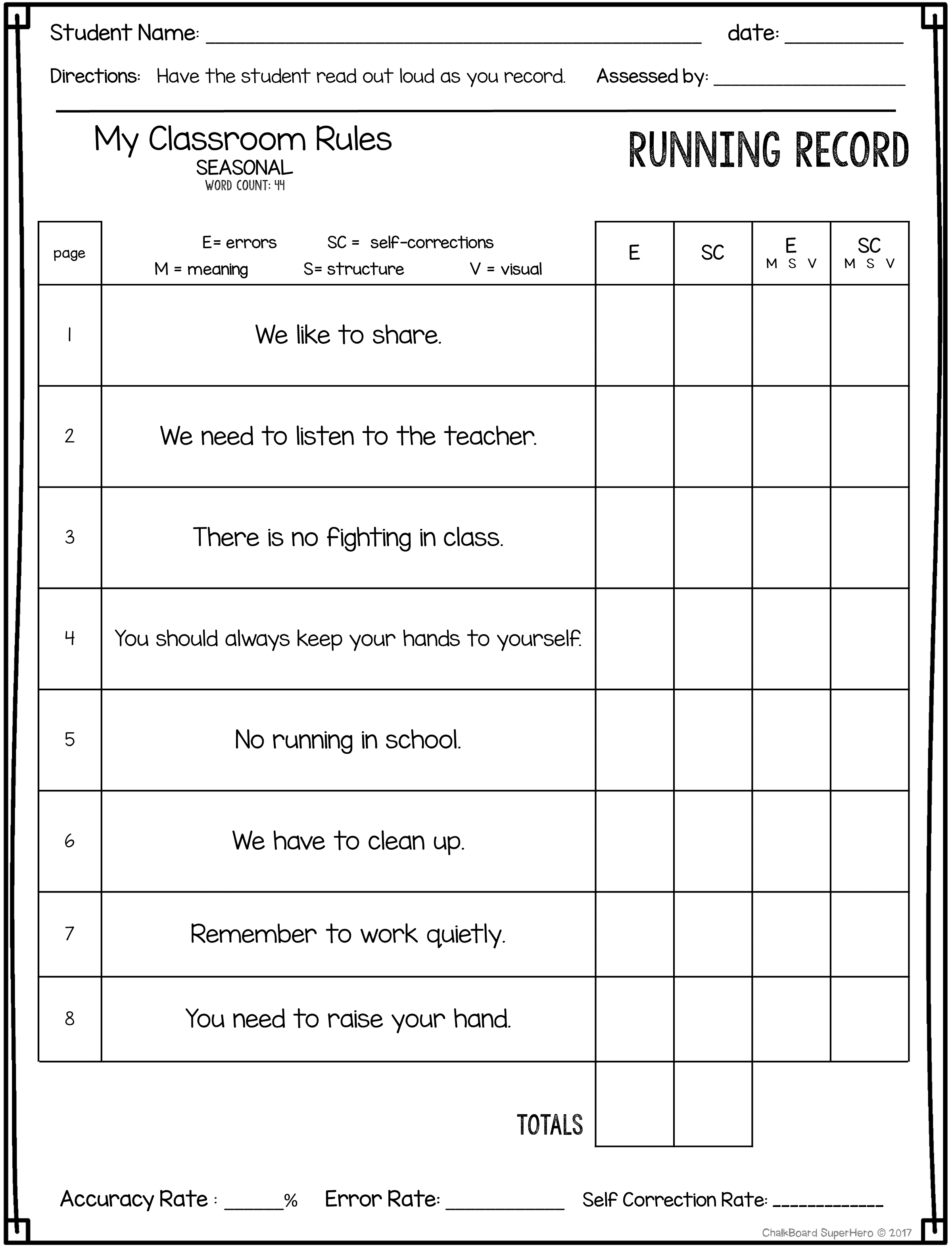 Adapted Book Unit: My Classroom Rules (Print and Digital) - Chalkboard ...