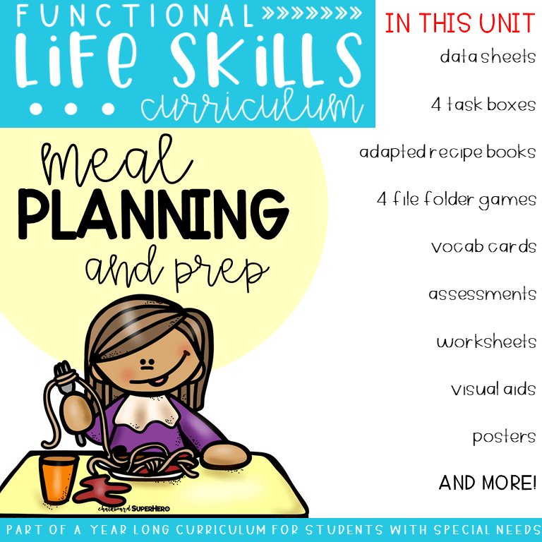 Functional Life Skills Curriculum {Meal Planning & Prep} Digital ...