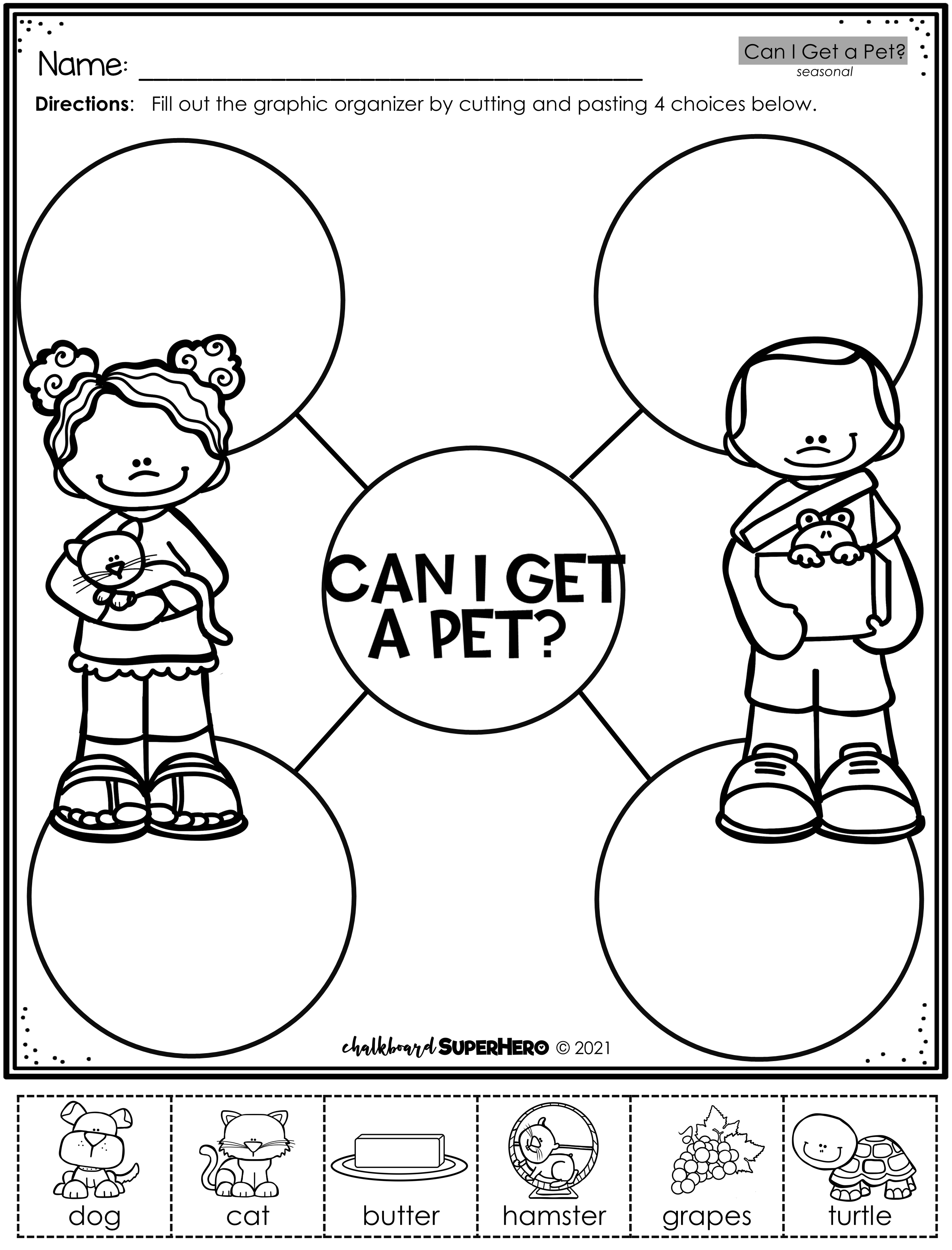 Adapted Book Unit: Can I Get a Pet? (print & digital) - Chalkboard ...