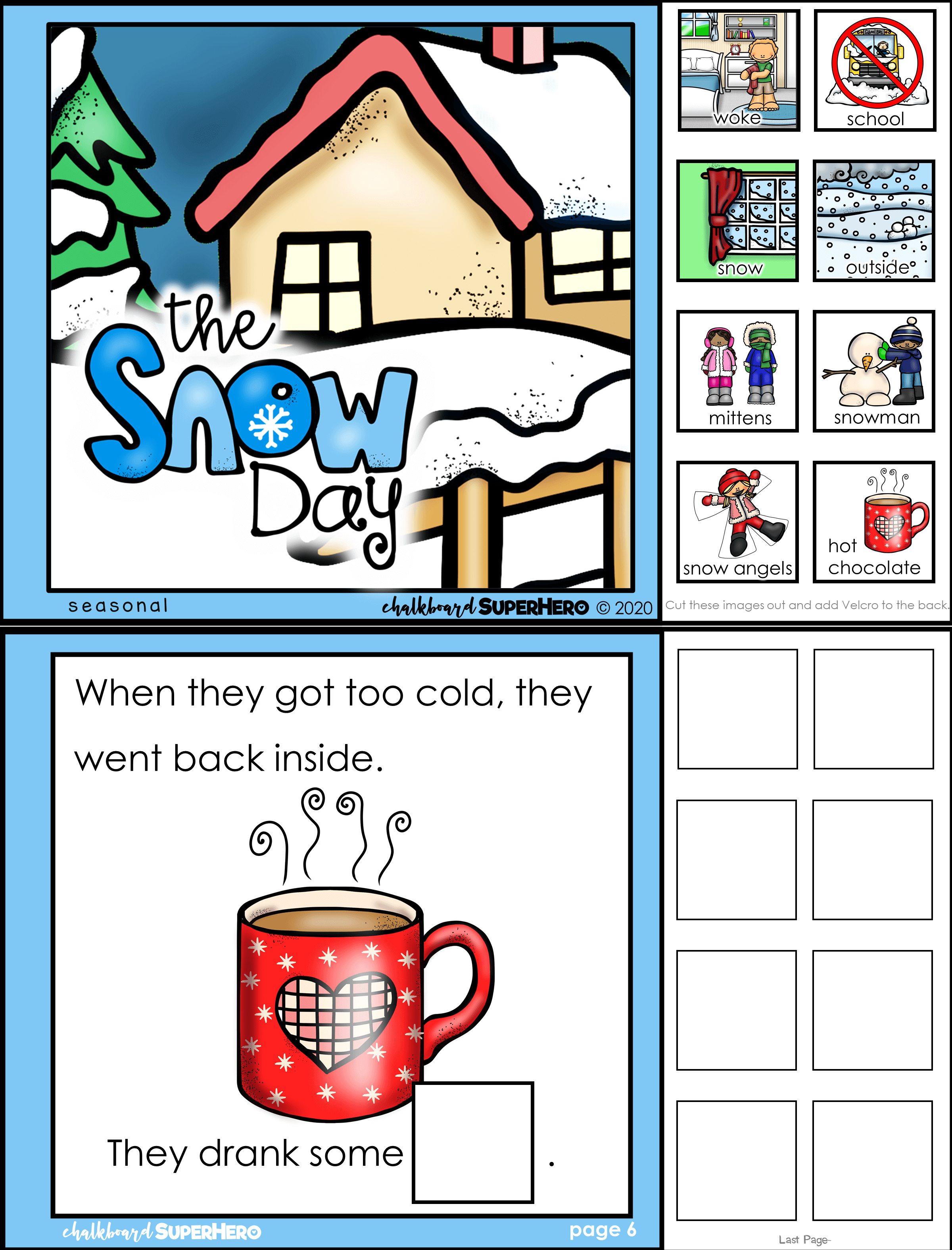Adapted Book Unit: The Snow Day (Printable and Digital) - Chalkboard ...