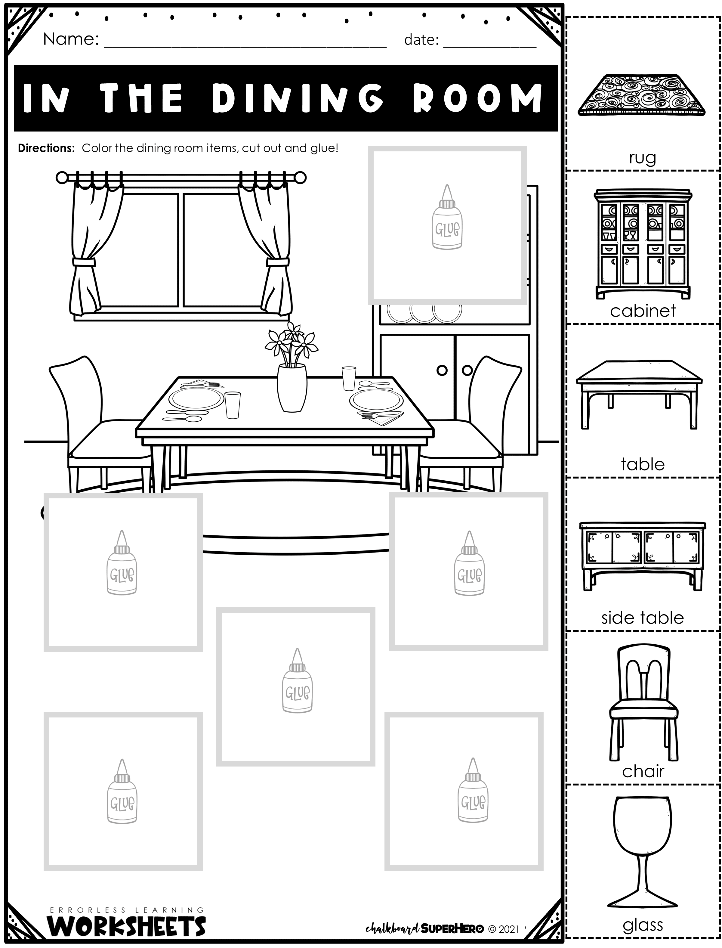 Errorless Worksheets: Life Skills - Chalkboard Superhero