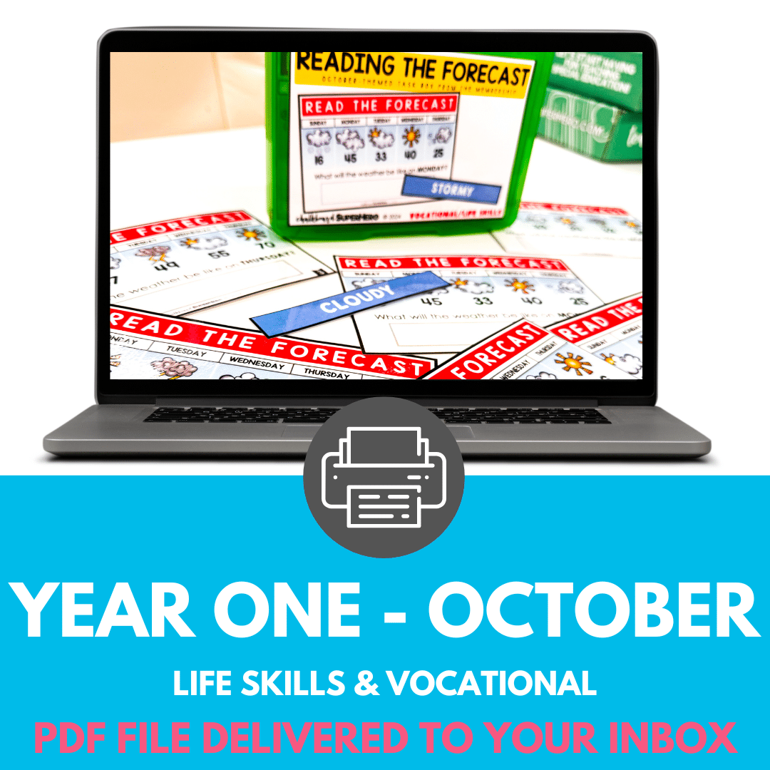 Digital Teach Task Box Inspire - Year One - October - Life Skills and ...