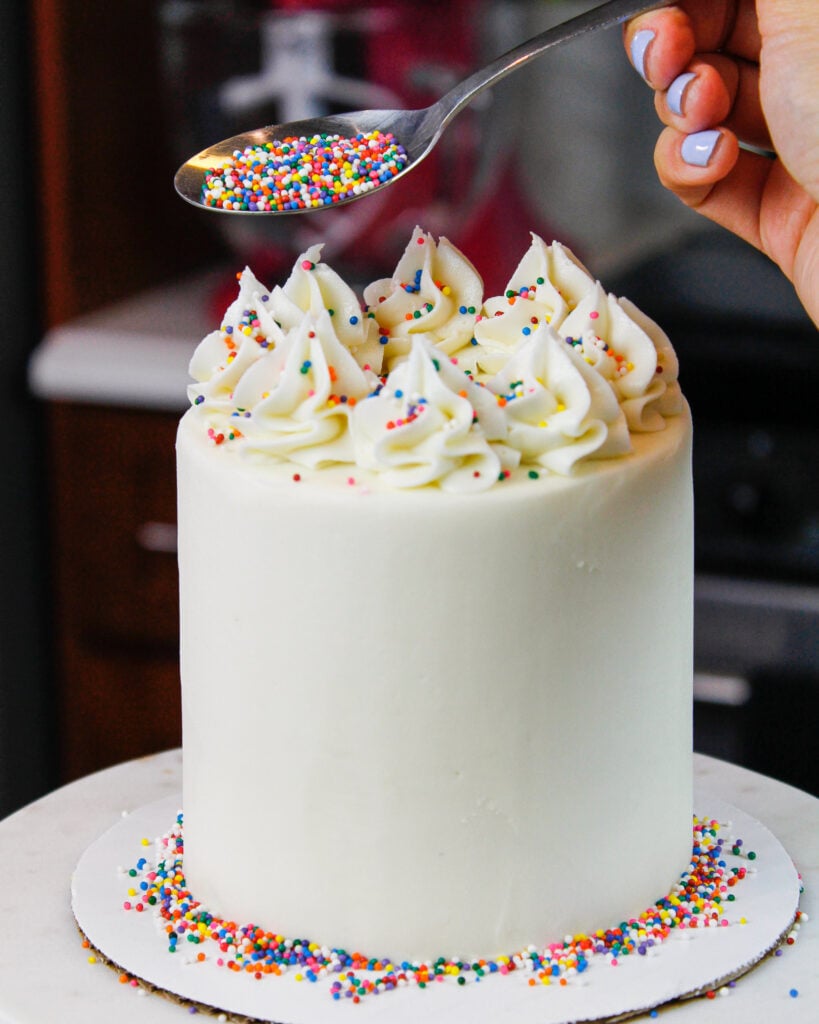 Mini Vanilla Cake Recipe: Simple 4 Inch Layer Cake - Chelsweets