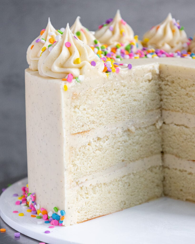 Easy Vanilla Bean Cake with Real Vanilla Paste
