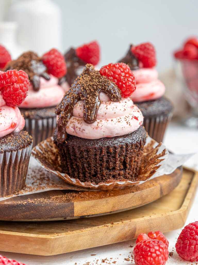 Raspberry-Filled Chocolate Cupcakes