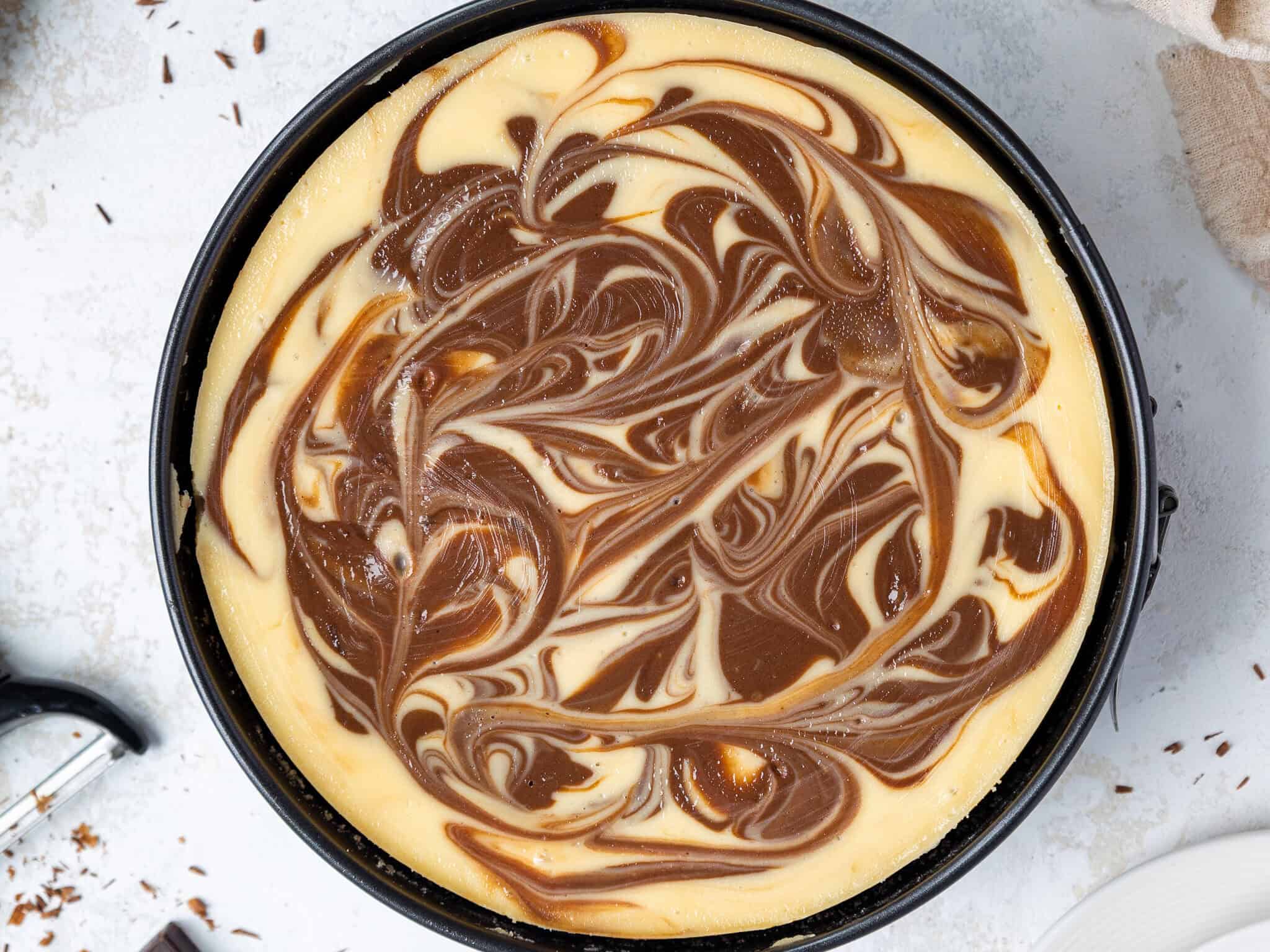 Best Marbled Cheesecake (Vanilla + Chocolate!)