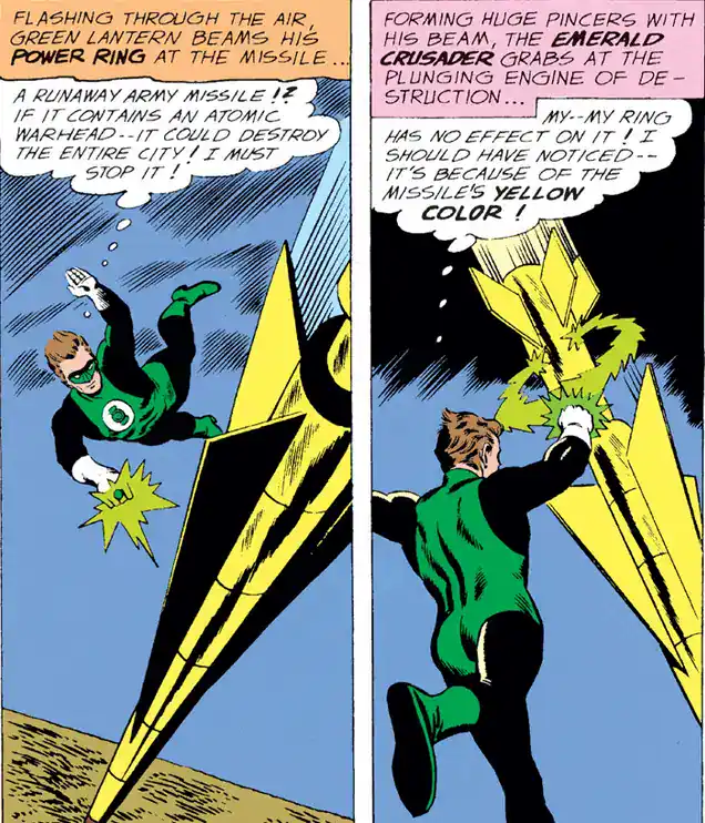 yellow lantern weakness