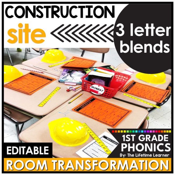 1st Grade Construction Classroom Transformation 3 Letter Blends - The ...
