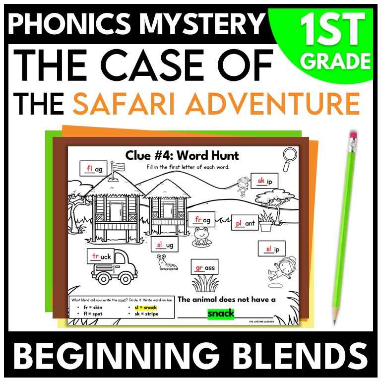 Safari Phonics Mystery 1st Grade | Beginning Blends Game