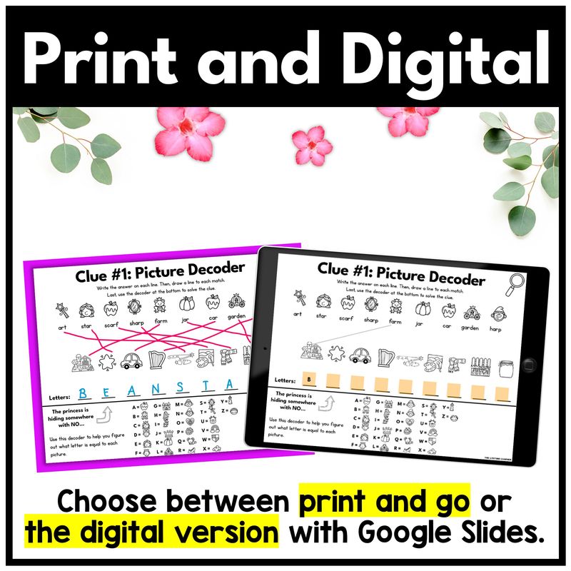 Fairy Tale Phonics Mystery 1st Grade | R Controlled Vowels Activity
