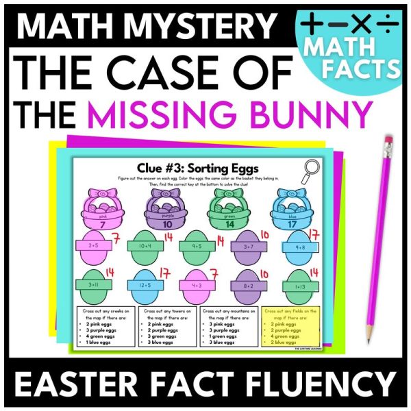 Easter Math Fact Mystery | Addition, Subtraction, Multiplication, Division
