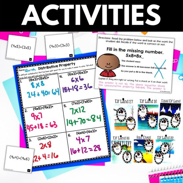 Multiplication Properties Worksheets | 3rd Grade Math Unit