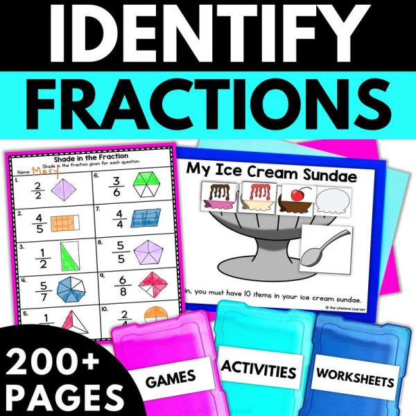 3rd Grade Identifying Fractions Worksheets & Activities - The Lifetime ...
