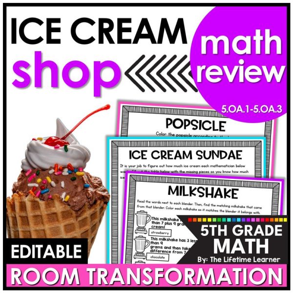 5th Grade Ice Cream Classroom Transformation Order of Operations ...