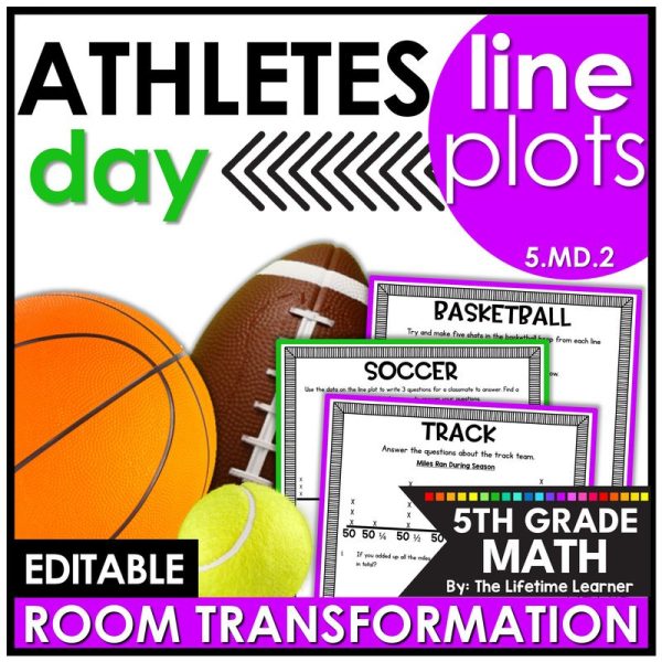 5th Grade Sports Classroom Transformation Line Plots - The Lifetime Learner