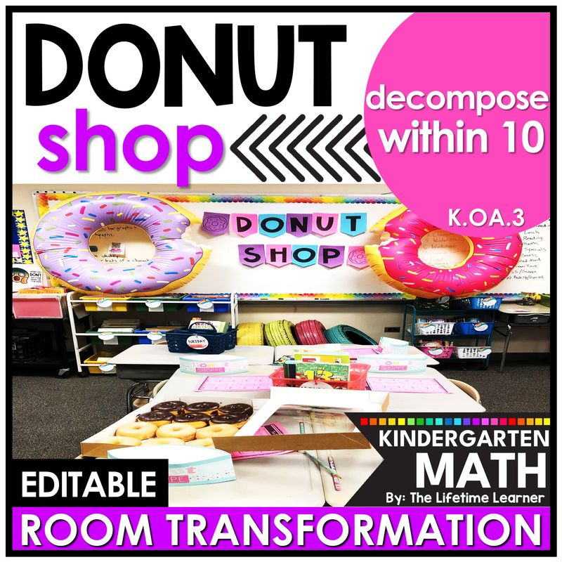 Kindergarten Donut Classroom Transformation Decompose Numbers - The ...