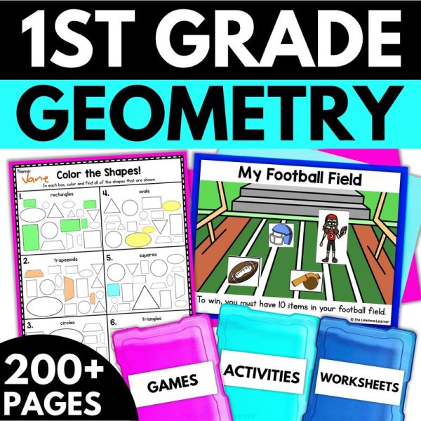 1st Grade Geometry Worksheets | Math Unit