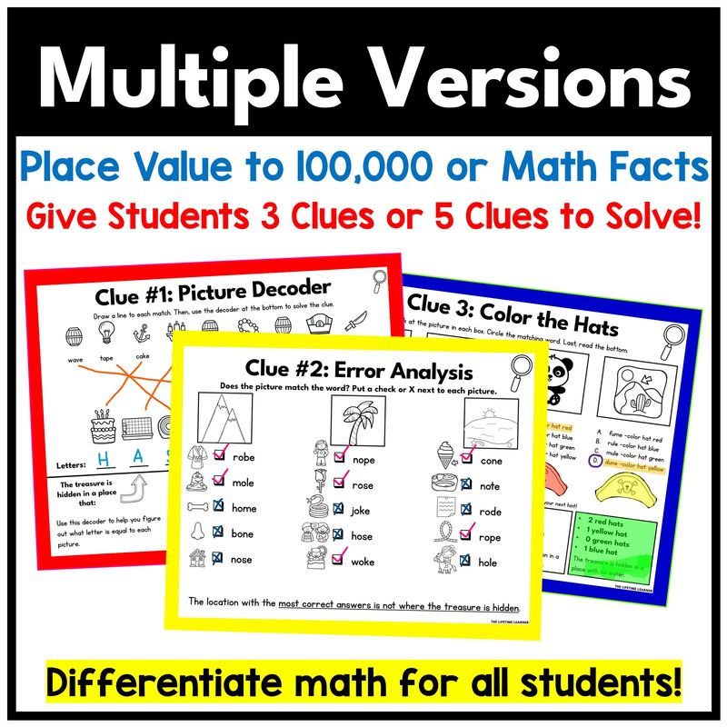 Pirate Math Mystery 4th Grade | Place Value Review Game