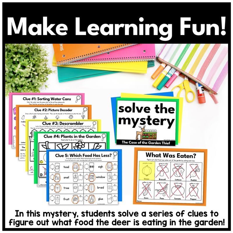 Spring Math Mystery 4th Grade | Fun Math Review Game