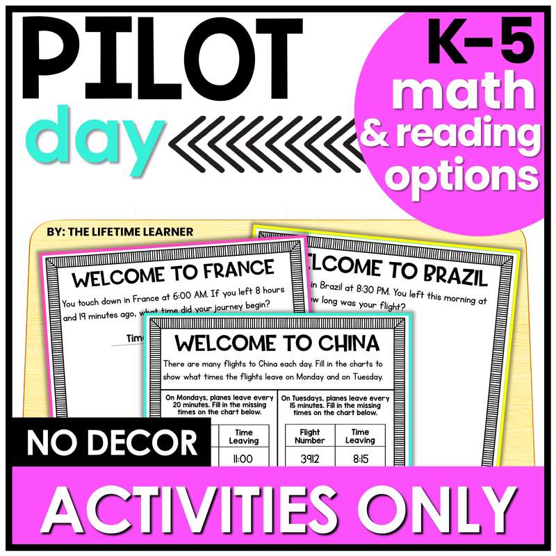 Pilot Classroom Transformation Worksheets ONLY
