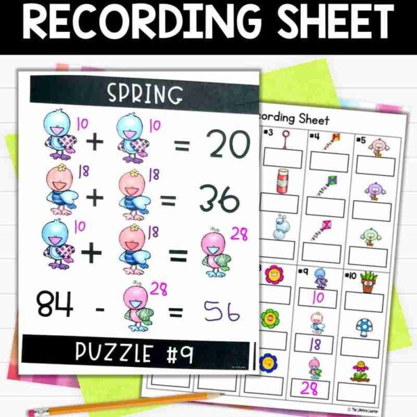 Addition and Subtraction to 100 Brain Teasers Bundle