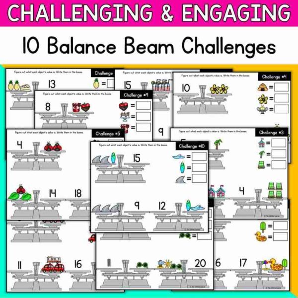 Summer Balance Beams Math Logic Puzzles