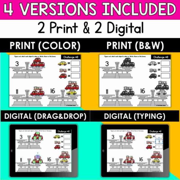 Summer Balance Beams Math Logic Puzzles