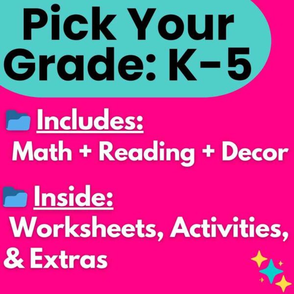 Race Car Math and Reading Classroom Transformation Bundle