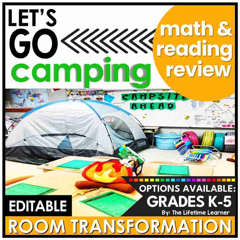 Camping Math and Reading Classroom Transformation Bundle