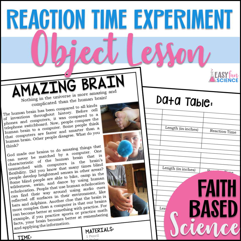 Testing Reaction Time Object Lesson - Easy Fun Science