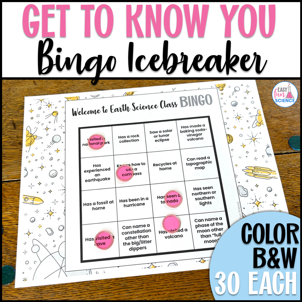 Earth Science Icebreakers for the First Day of School - Easy Fun Science