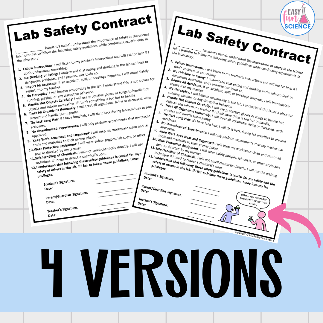 Lab Safety Rules Posters - Easy Fun Science