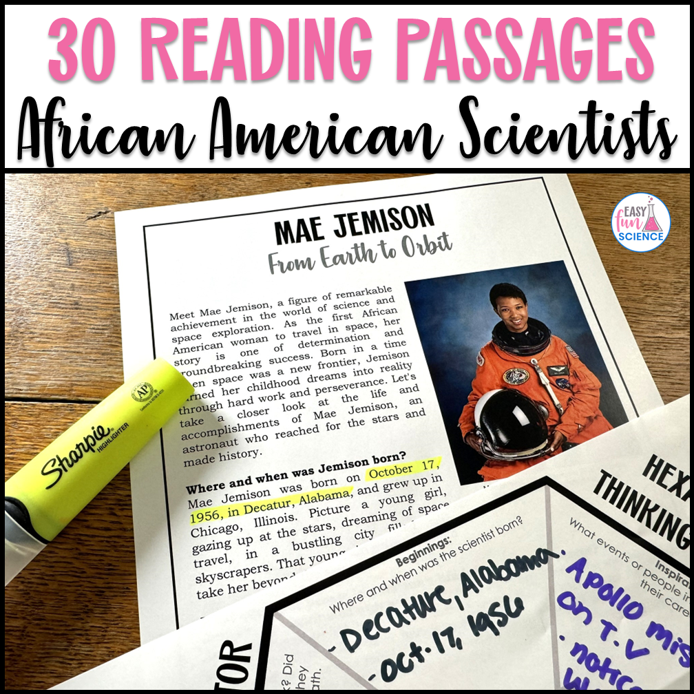 Black Scientists Hexagonal Thinking Activity - Easy Fun Science